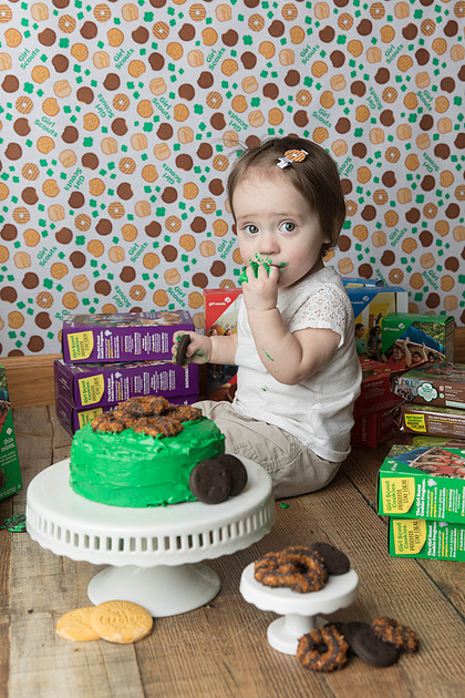 Donna Young Newborn Photography | Girl Scout Cookie Cake Smash Session ...